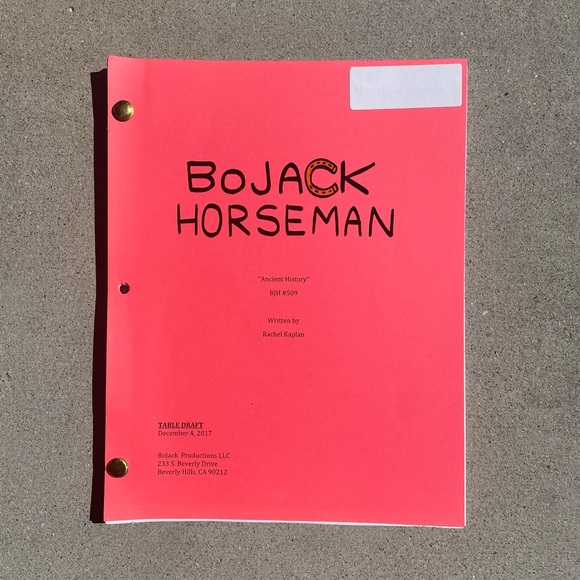 Other | Bojack Horseman 217 Ancient History Episode Original Used Table ...